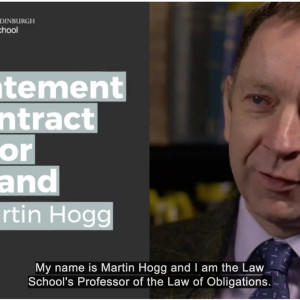 Professor Martin Hogg on restatements of law | Scottish Legal News