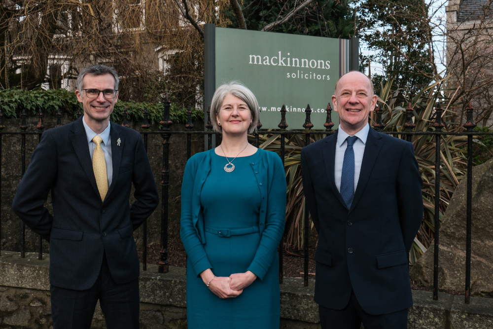 Trio of partner appointments at Mackinnons | Scottish Legal News